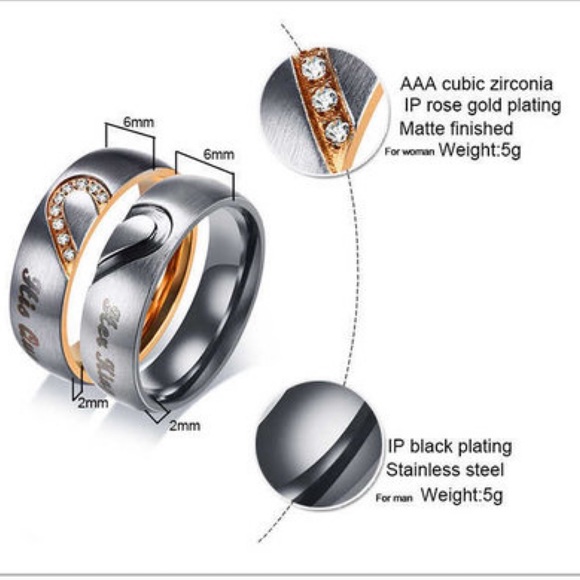 Fashion Jewelry | Jewelry | Two Tone Stainless Steel His Queen Her King ...